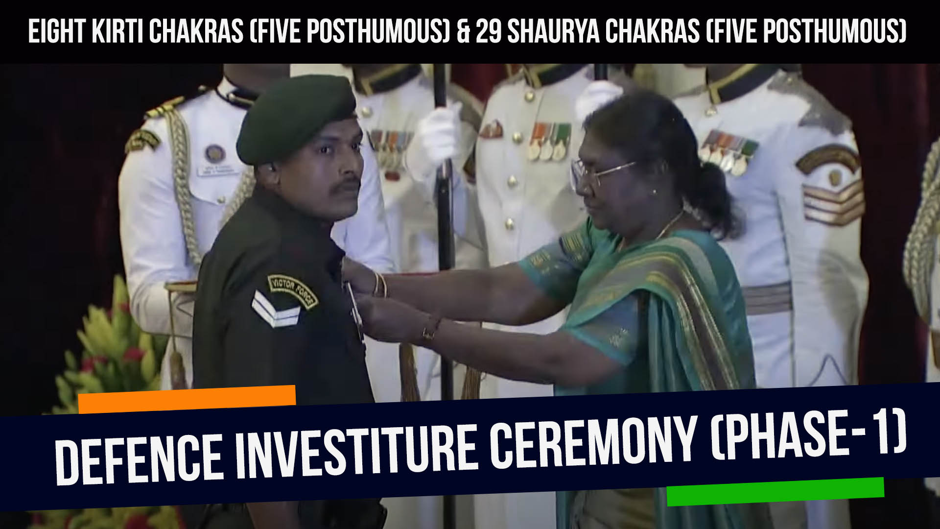 President Draupadi Murmu Confers Gallantry Awards At Defence Investiture Ceremony (Phase-1 ...