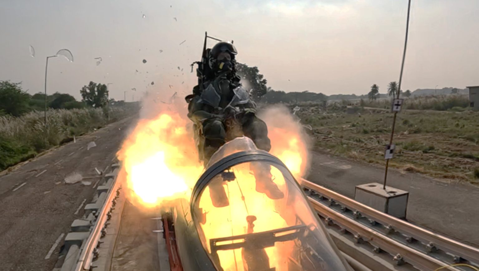 DRDO conducts a successful high-speed rocket-sled test of fighter ...